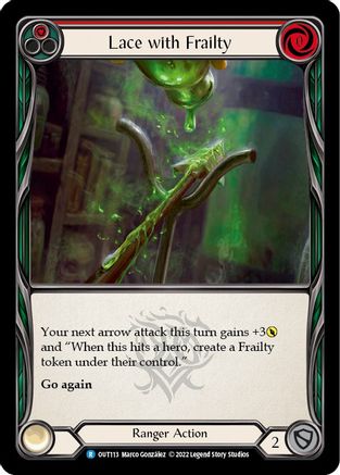 Lace with Frailty (Red) - Outsiders - Flesh and Blood TCG