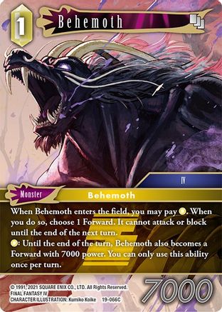 Behemoth (19-066C) - From Nightmares - Final Fantasy TCG
