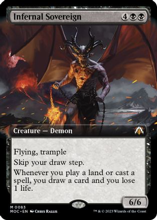 Infernal Sovereign (Extended Art) - Commander: March of the Machine ...