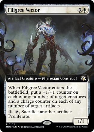 Filigree Vector (Extended Art) - Commander: March of the Machine ...
