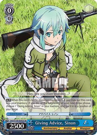 Giving Advice, Sinon (SR) - Sword Art Online Animation 10th Anniversary ...