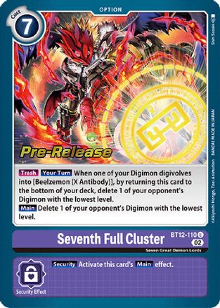 Seventh Full Cluster - Across Time Pre-Release Cards - Digimon Card Game