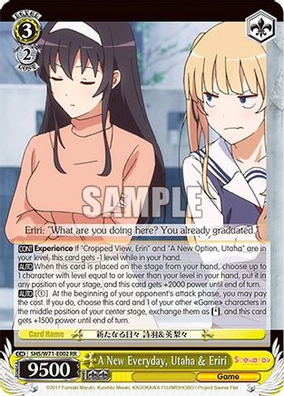A New Everyday, Utaha & Eriri - Saekano How to Raise a Boring Girlfriend. flat - Weiss Schwarz