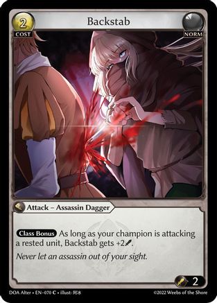 Backstab - Dawn of Ashes Alter Edition - Grand Archive TCG