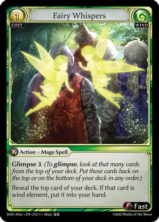 Fairy Whispers - Dawn of Ashes Alter Edition - Grand Archive TCG