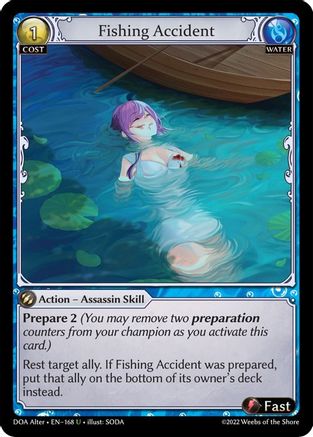 Fishing Accident - Dawn of Ashes Alter Edition - Grand Archive TCG