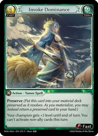 Invoke Dominance - Dawn of Ashes Alter Edition - Grand Archive TCG