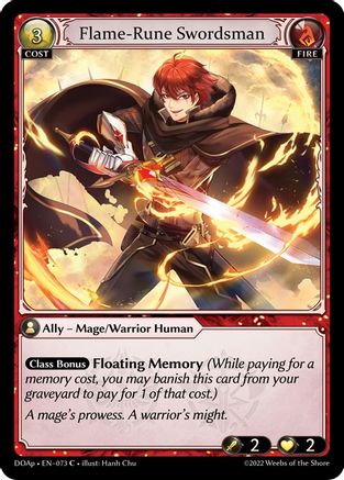 Flame-Rune Swordsman - Dawn of Ashes Prelude - Grand Archive TCG