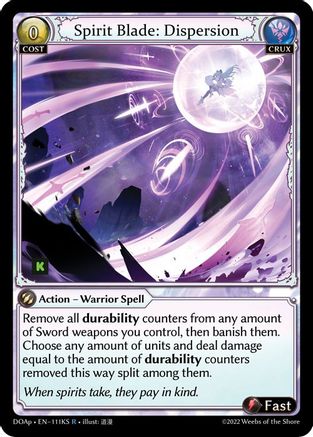 Spirit Blade: Dispersion (KS) - Dawn of Ashes Prelude - Grand Archive TCG