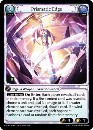 Prismatic Edge - Kickstarter Promotional Cards - Grand Archive TCG