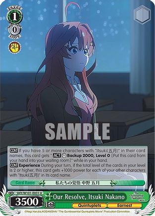 Our Resolve, Itsuki Nakano - The Quintessential Quintuplets Movie ...