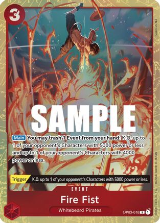 Fire Fist (Alternate Art) - Pillars of Strength - One Piece Card Game