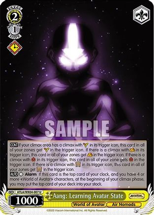 Aang: Learning Avatar State - Avatar: The Last Airbender - Weiss Schwarz