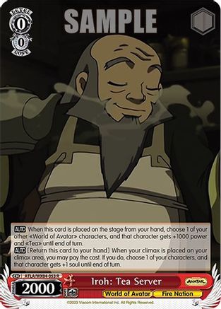 Iroh: Tea Server - Avatar: The Last Airbender - Weiss Schwarz