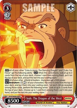 Iroh: The Dragon of the West - Avatar: The Last Airbender - Weiss Schwarz