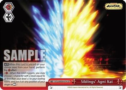 Siblings' Agni Kai - Avatar: The Last Airbender - Weiss Schwarz