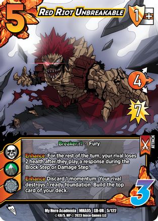 Red Riot Unbreakable (XR) - UniVersus: My Hero Academia: Undaunted Raid ...