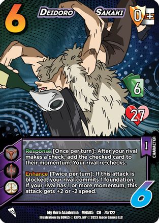Deidoro Sakaki - UniVersus: My Hero Academia: Undaunted Raid - UniVersus