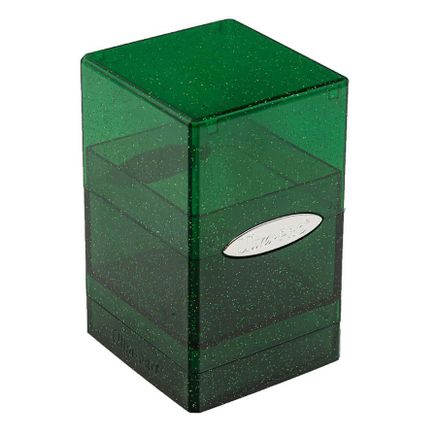 Satin Tower - Glitter Green - Ultra Pro Deck Boxes - Deck Boxes