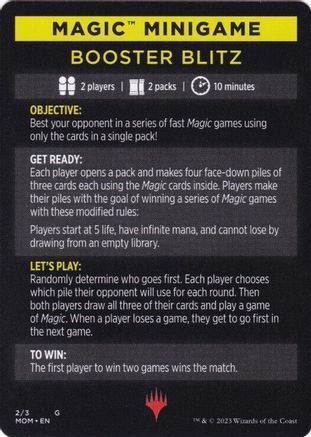 Magic Minigame: Booster Blitz - March of the Machine - Magic: The Gathering