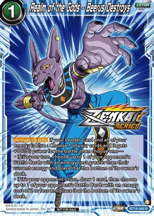 Realm of the Gods - Beerus Destroys (Event Pack 12) - Tournament ...