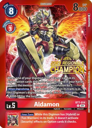 Aldamon (2023 Regionals Champion) - Next Adventure - Digimon Card Game