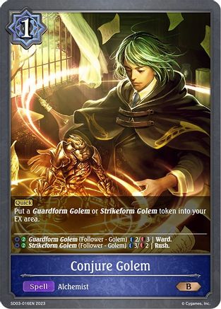 Conjure Golem - SD03: Mysteries of Conjuration - Shadowverse: Evolve