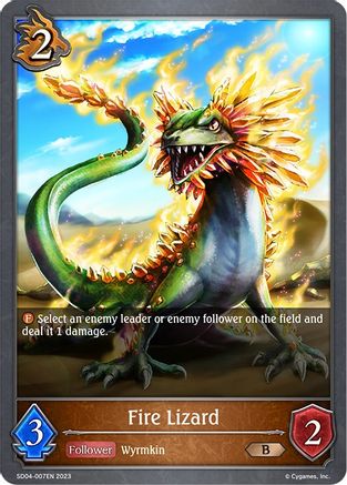 Fire Lizard - SD04: Wrath of the Greatwyrm - Shadowverse: Evolve