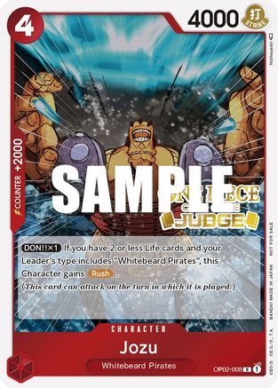 Jozu (Judge) - One Piece Promotion Cards - One Piece Card Game