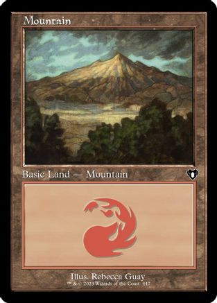 Mountain (447) (Retro Frame) - Commander Masters - Magic: The Gathering