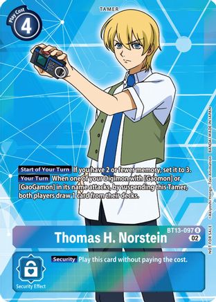 Thomas H. Norstein (Box Topper) - Versus Royal Knights - Digimon Card Game