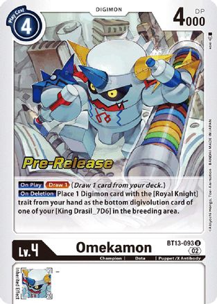Omekamon - Versus Royal Knights Pre-Release Cards - Digimon Card Game