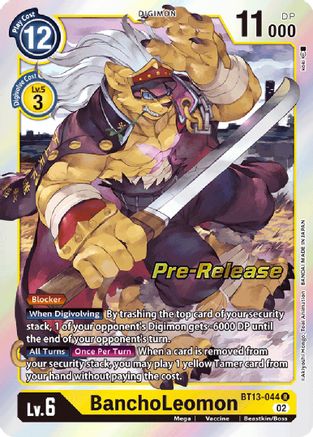 BanchoLeomon - Versus Royal Knights Pre-Release Cards - Digimon Card Game