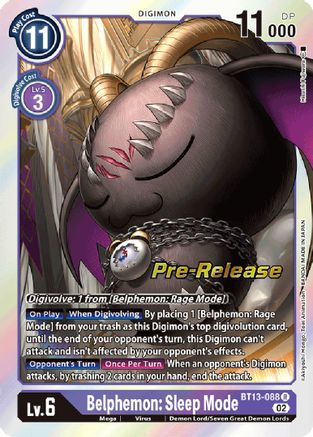 Belphemon: Sleep Mode - Versus Royal Knights Pre-Release Cards ...