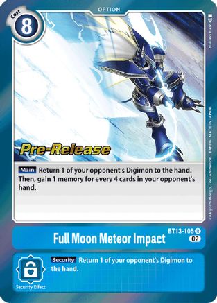 Full Moon Meteor Impact - Versus Royal Knights Pre-Release Cards - Digimon Card Game