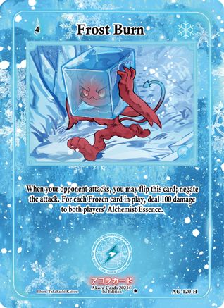 Frost Burn (Holo) - Afelium Unleashed [1st Edition] - Akora TCG