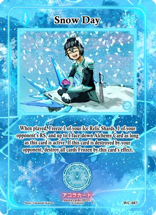 Snow Day - Warped Crusaders [1st Edition] - Akora TCG