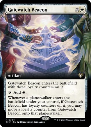 Gatewatch Beacon (Extended Art) - Commander Masters - Magic: The Gathering