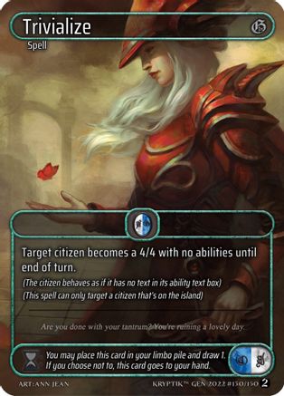 Trivialize (Box Topper) - Genesis [Wave 2] - Kryptik TCG