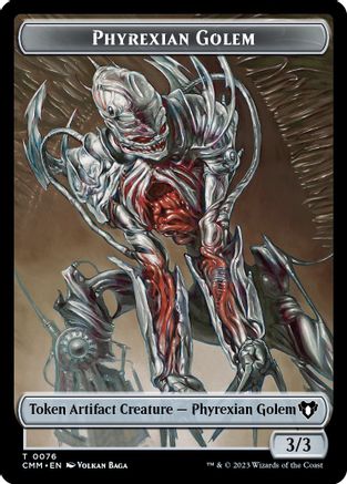Phyrexian Golem // Ox Double-Sided Token - Commander Masters - Magic ...