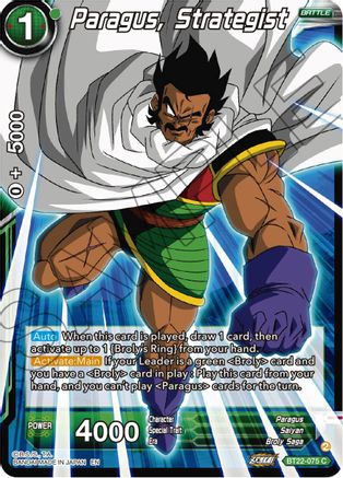 Paragus, Strategist - Critical Blow - Dragon Ball Super: Masters