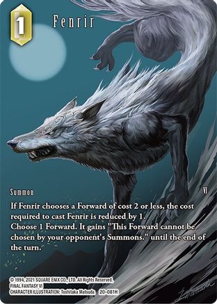 Fenrir (Full Art) - Dawn of Heroes - Final Fantasy TCG