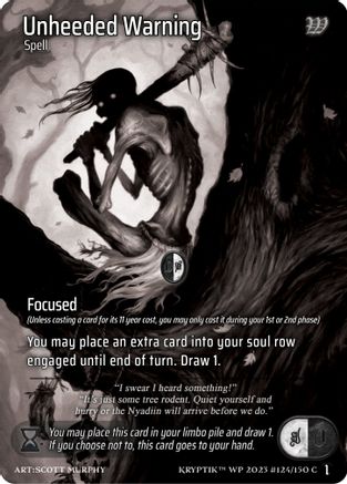 Unheeded Warning - Wicked Prophecy [Wave 1] (eBay Gen Con Exclusive ...