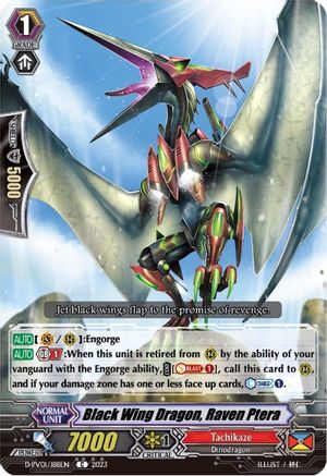 Black Wing Dragon, Raven Ptera - D-PV01: History Collection - Cardfight ...