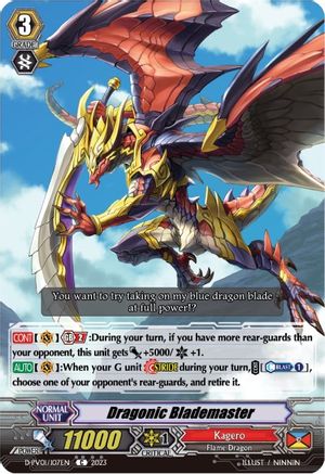 Dragonic Blademaster - D-PV01: History Collection - Cardfight Vanguard