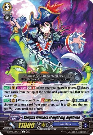 Vampire Princess of Night Fog, Nightrose - D-PV01: History Collection - Cardfight Vanguard