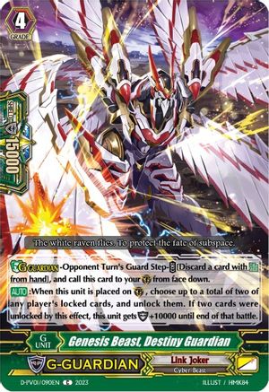 Genesis Beast, Destiny Guardian - D-PV01: History Collection - Cardfight Vanguard