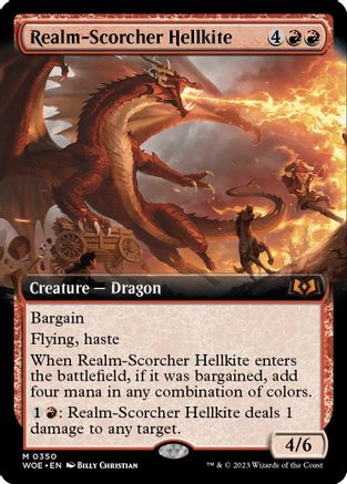 Realm-Scorcher Hellkite (Extended Art) - Wilds of Eldraine - Magic: The ...