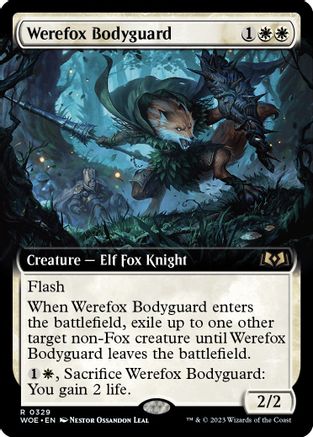 Werefox Bodyguard (Extended Art) - Wilds of Eldraine - Magic: The Gathering