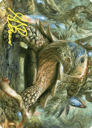 Blossoming Tortoise Art Card (Gold-Stamped Signature) - Art Series ...